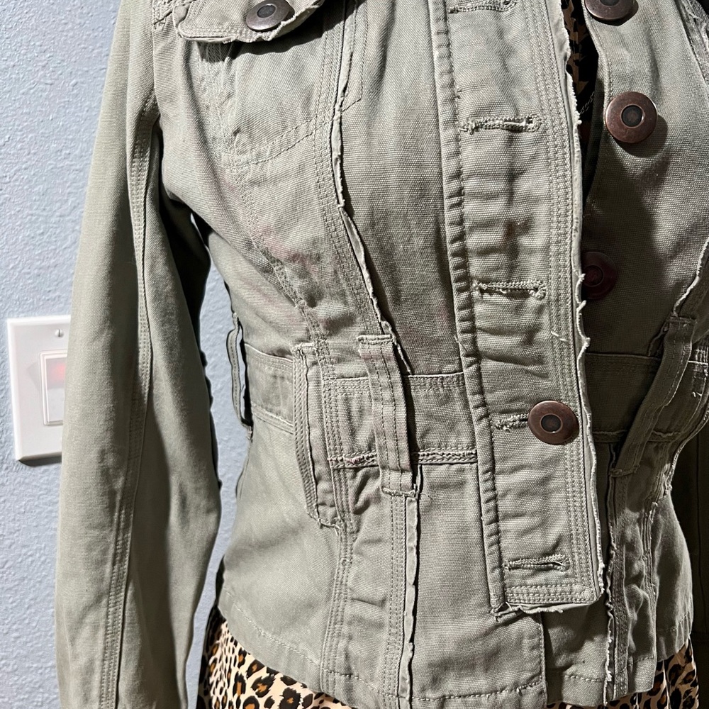 Sharp Olive Punk Jacket - Gem
